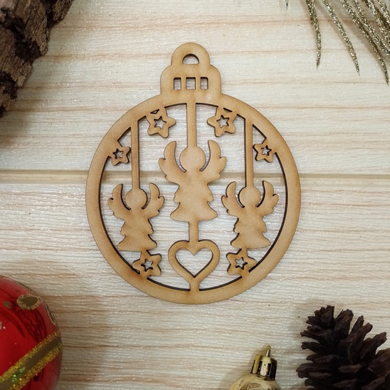 Esferas navideñas en MDF (Colección) - El Mundo del Corte Láser