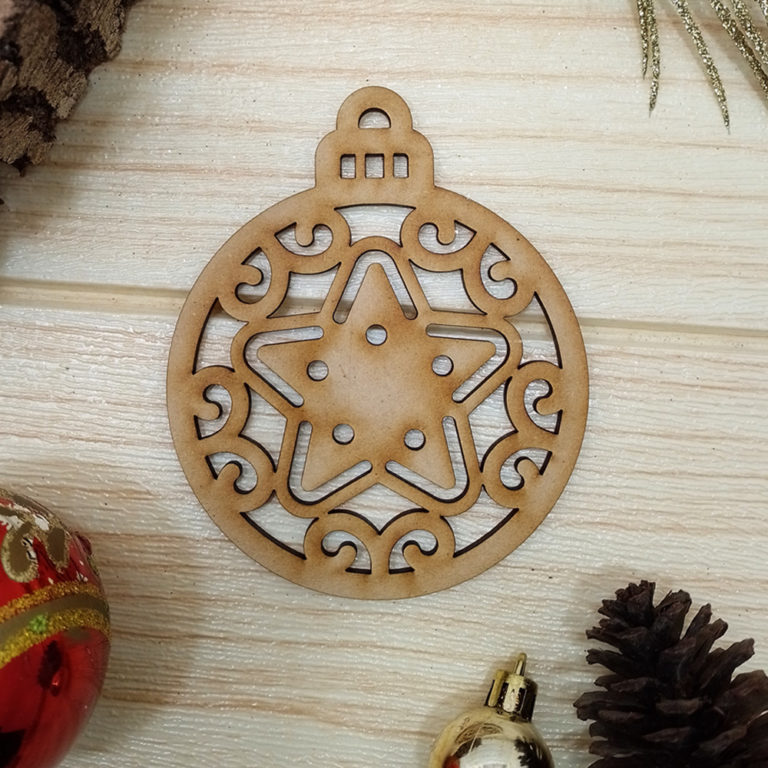 Esferas navideñas en MDF (Colección) - El Mundo del Corte Láser