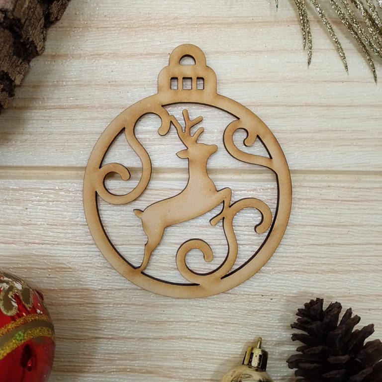 Esferas navideñas en MDF (Colección) - El Mundo del Corte Láser