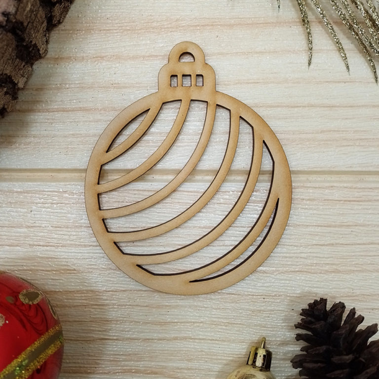 Esferas navideñas en MDF (Colección) - El Mundo del Corte Láser