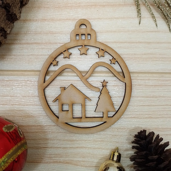 Esferas navideñas en MDF (Colección) - El Mundo del Corte Láser
