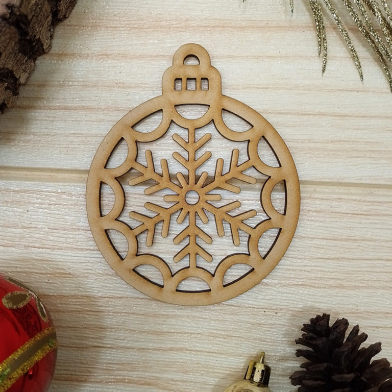 Esferas navideñas en MDF (Colección) - El Mundo del Corte Láser